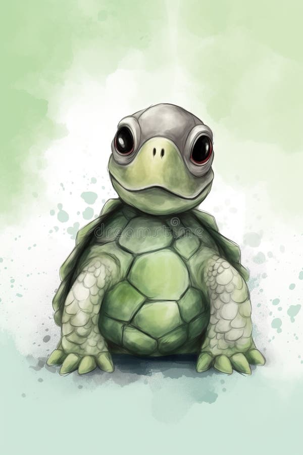 Sea Turtle Painting, Vector Stock Vector - Illustration of line, icon ...