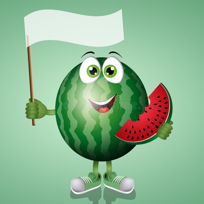 Funny watermelon stock illustration. Illustration of peel - 56902489