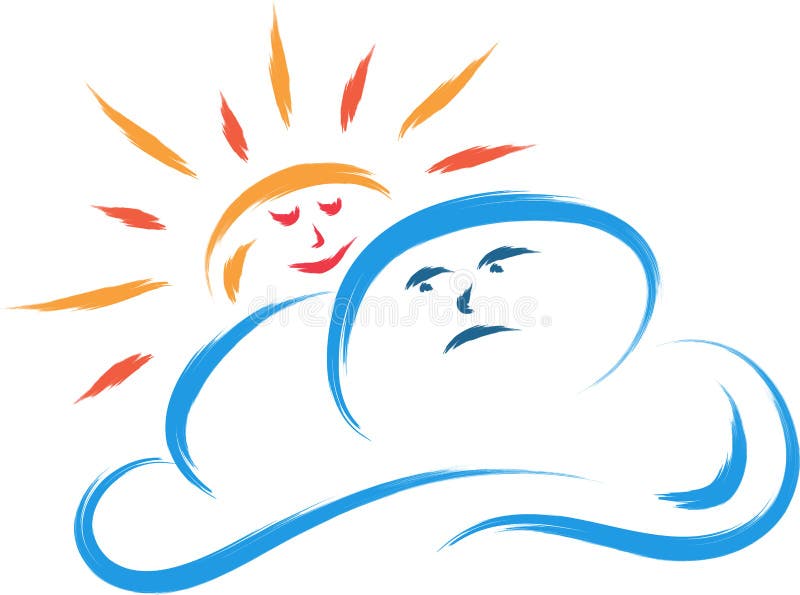 Funny weather stock vector. Illustration of comics, cloudscape - 38216802