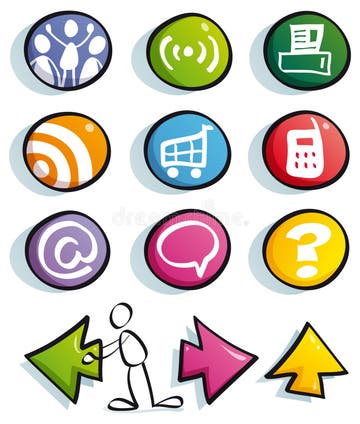 Funny web icons stock vector. Illustration of icons, globe - 19747944