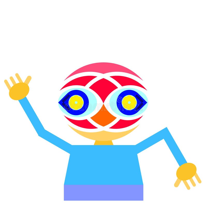 Funny Weird Character Vector Icon Stock Vector - Illustration of shirt ...