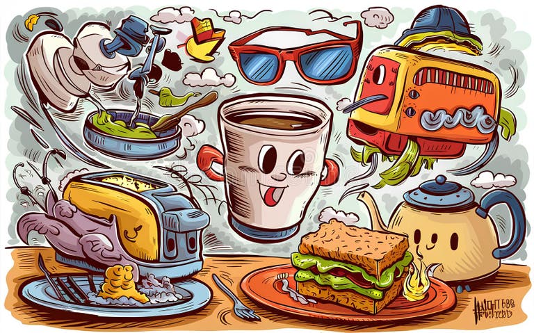 Anthropomorphic Objects Stock Illustrations – 819 Anthropomorphic ...