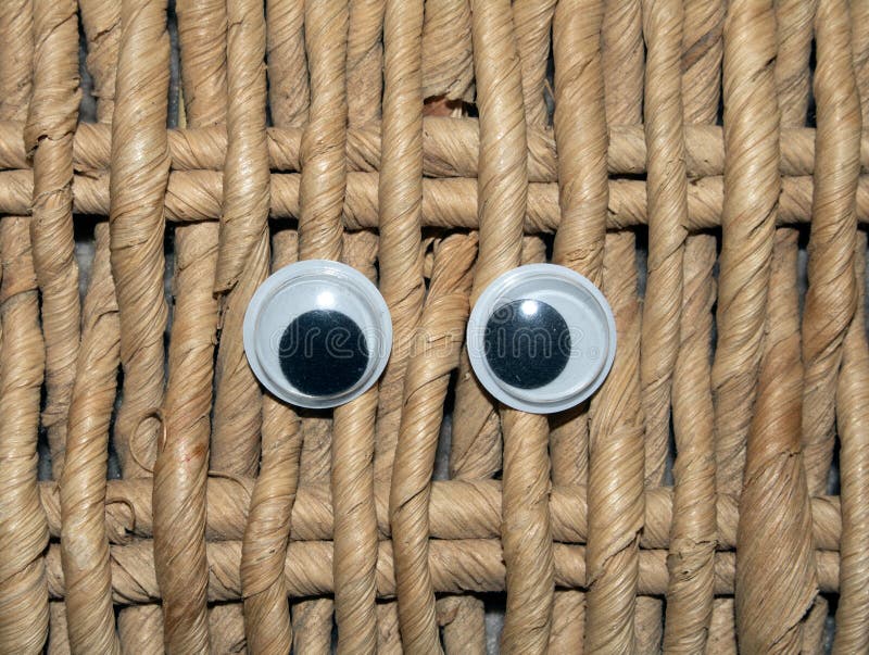 A Funny Wiggle Google Eyes on Fabric Silly Background Stock Image ...