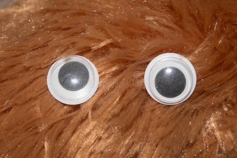 A Funny Wiggle Google Eyes on Fabric Silly Background Stock Image ...