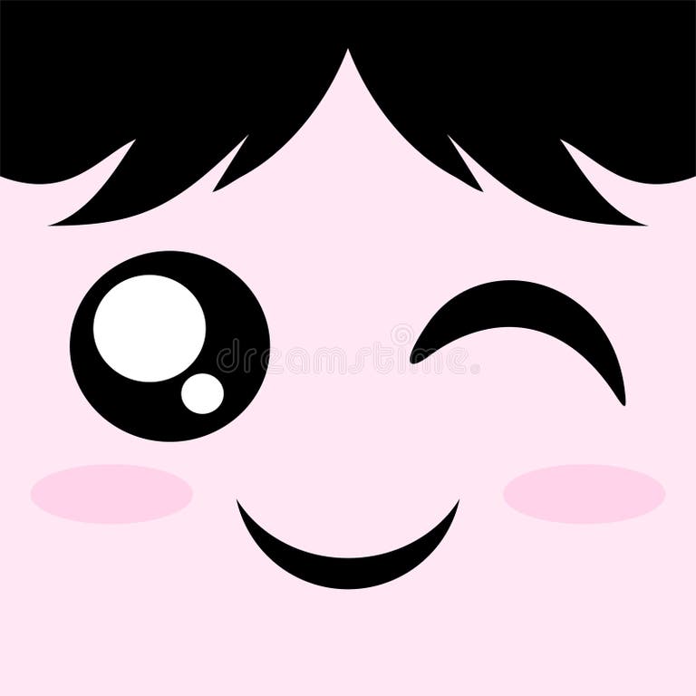 Funny wink expression stock vector. Illustration of cheerful - 87378301