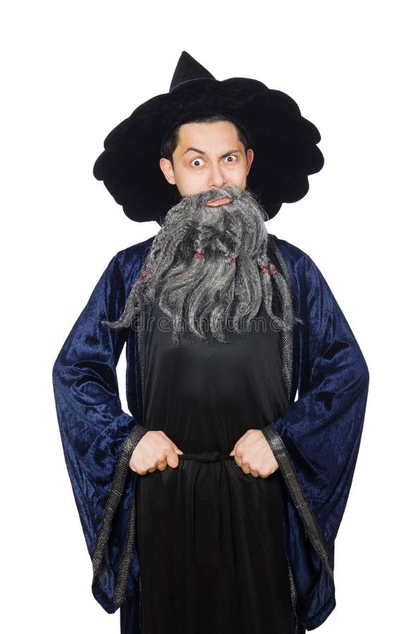 Funny wise wizard isolated stock image. Image of nerd - 45514557