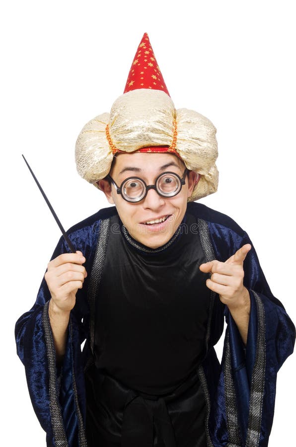 Funny wise wizard isolated stock image. Image of nerd - 45514647