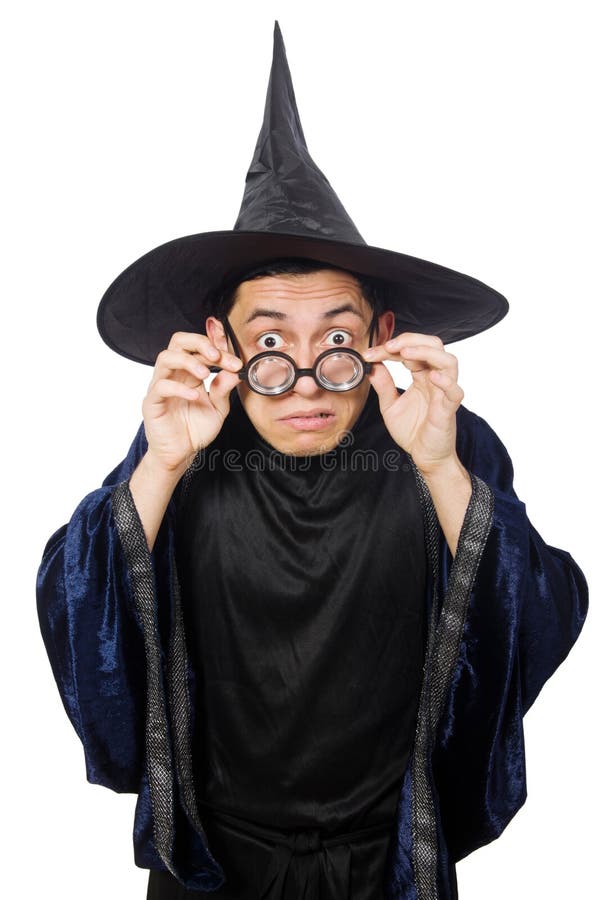 Funny wise wizard isolated stock photo. Image of magus - 46989248
