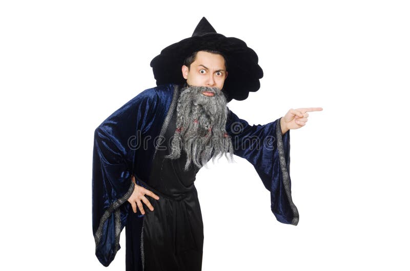 Funny wise wizard isolated stock image. Image of nerd - 45695337