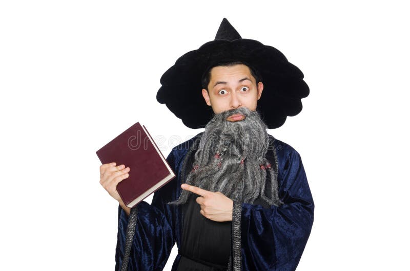 Funny wise wizard isolated stock image. Image of power - 46621745