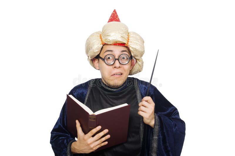 Funny wise wizard isolated stock image. Image of evil - 46621939