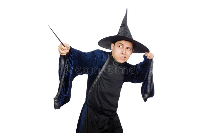 Funny wise wizard isolated stock image. Image of illusion - 46989287