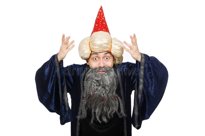 Funny wise wizard isolated stock image. Image of nerd - 47330621