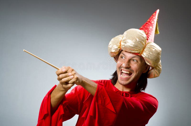 Funny wizard wearing stock image. Image of humour, merlin - 44541733