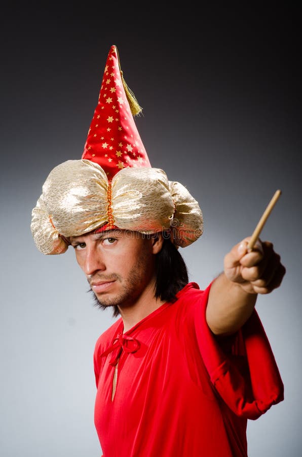 Funny wizard wearing stock photo. Image of evil, humor - 45508846