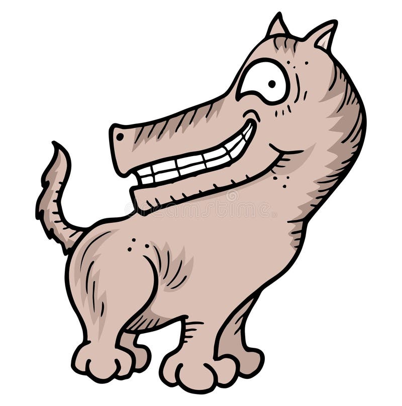 Funny wolf stock vector. Illustration of hungry, drawing - 39981177