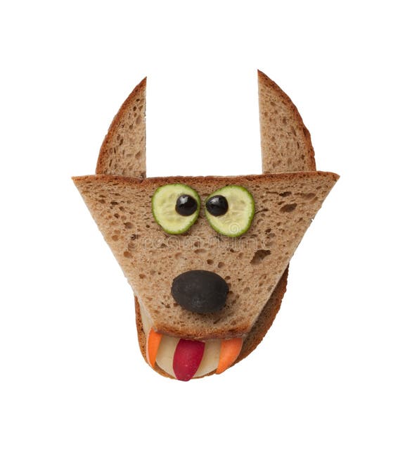 Funny wolf made of bread stock photo. Image of creative - 77648048