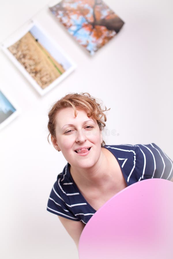 Funny Woman Portrait stock image. Image of portrait, cheeky - 14325741