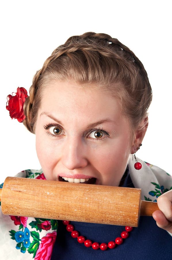 Funny Woman in the Ukrainian Style Stock Photo - Image of female, girl ...