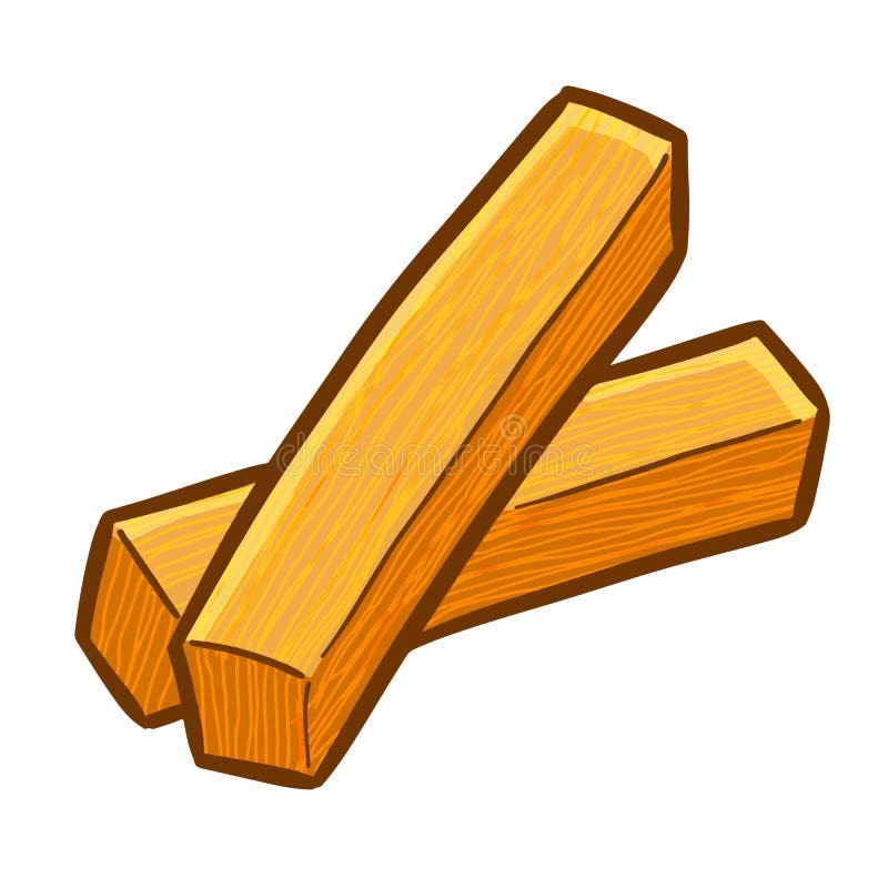 Funny Wood Beams in Cartoon Style Stock Vector - Illustration of ...
