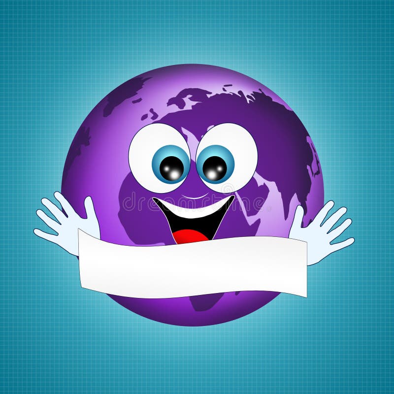 Funny world cartoon stock illustration. Illustration of earth - 61349920