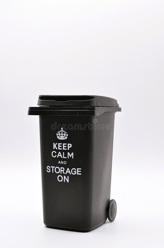 Funny Write on Garbage Container Stock Image - Image of gadget, bottle ...