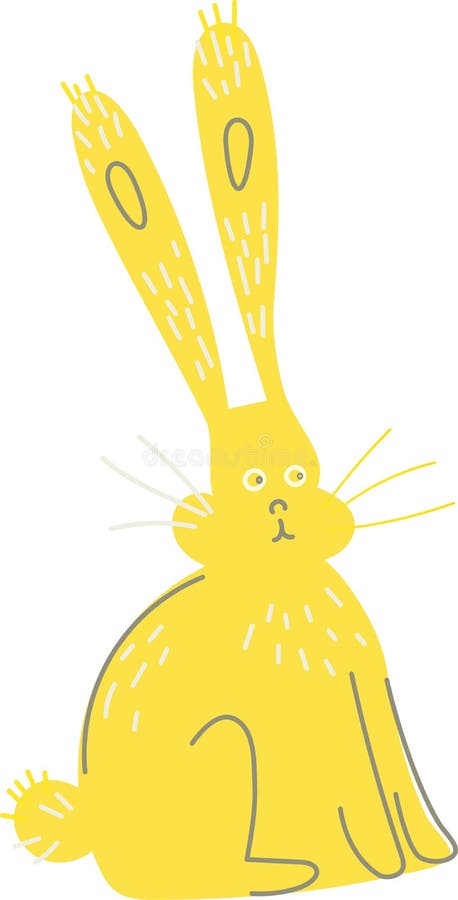 Funny Yellow Bunny. Decorative Vector Element Stock Vector ...