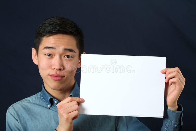 Two Men Showing a Copy Space Blank Billboard Stock Image - Image of ...