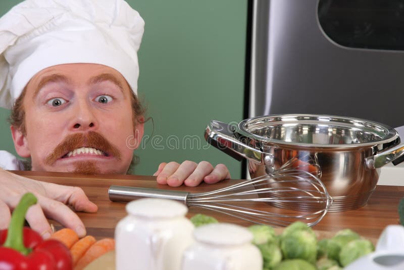 Funny young chef stock image. Image of prepare, people - 23397567