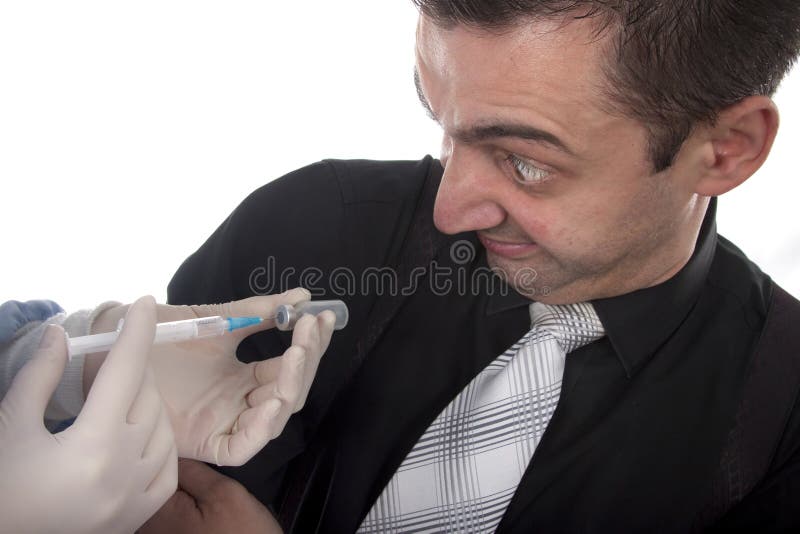 Funny Young Man Scared Injections Stock Photos - Free & Royalty-Free ...