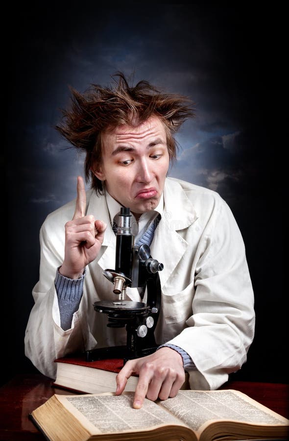 Crazy scientist stock photo. Image of madman, energy - 23262258