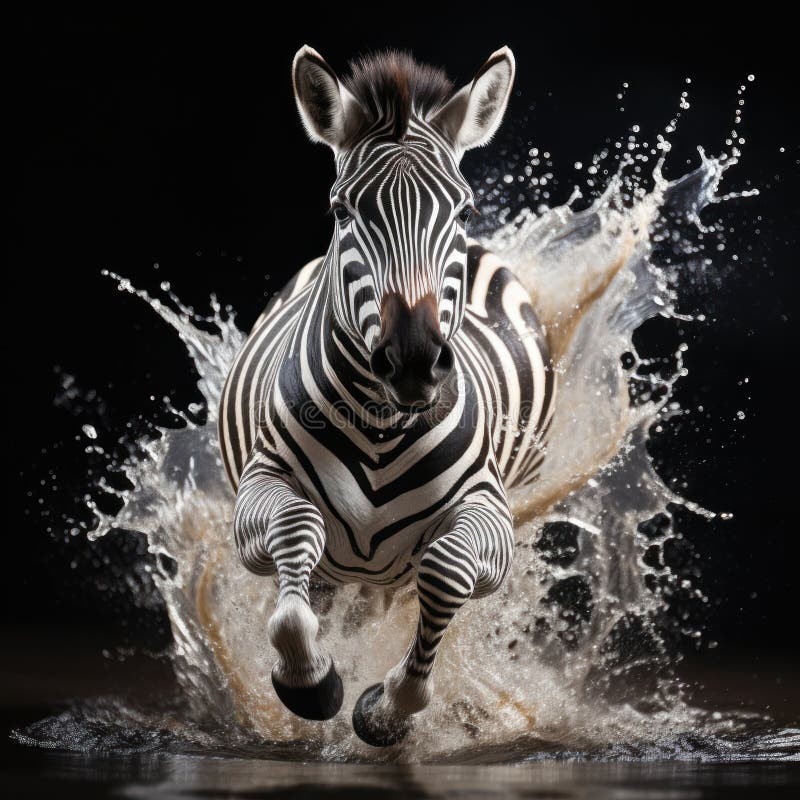 Zebra jumping on hind legs stock vector. Illustration of zebra - 124513498