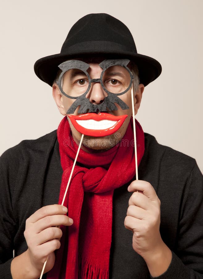 Funnyman stockbild. Bild von humorist, weinlese, mann - 50247257