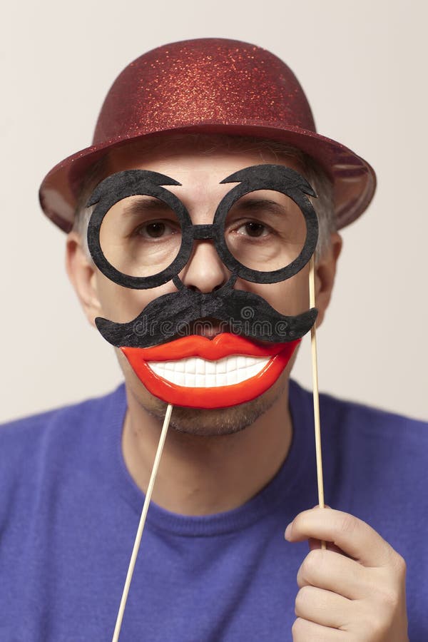 Funnyman stock image. Image of mouth, moustache, event - 62021033