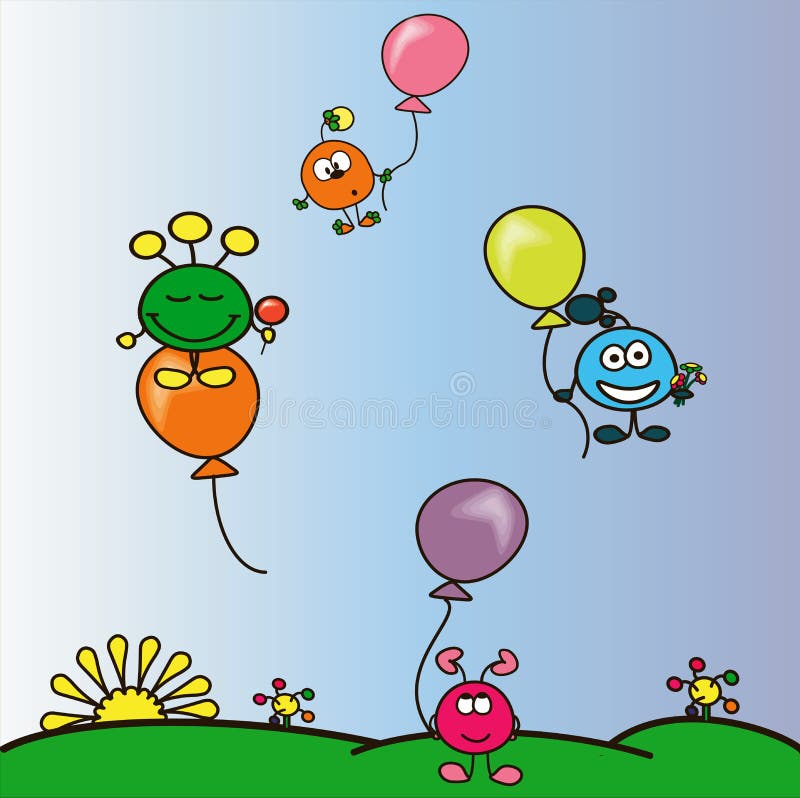 Funy balls stock vector. Illustration of flowers, drawn - 14763549