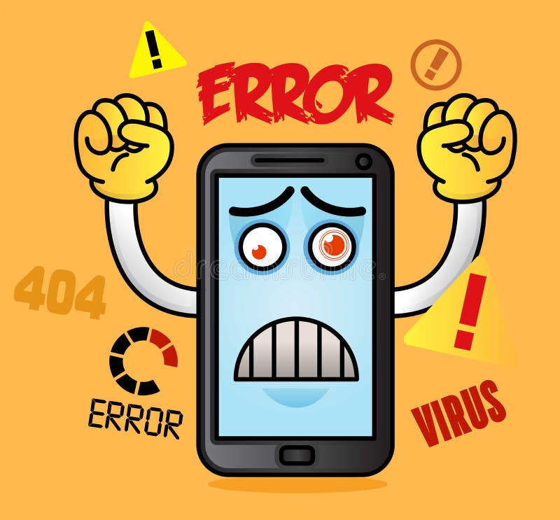 Broken Cell Phone Cartoon