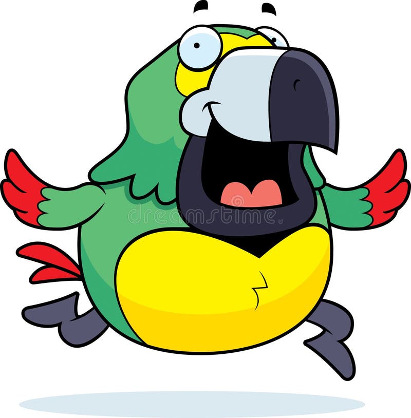 Pappagallo che corre illustrazione vettoriale. Illustrazione di verde - 15571408