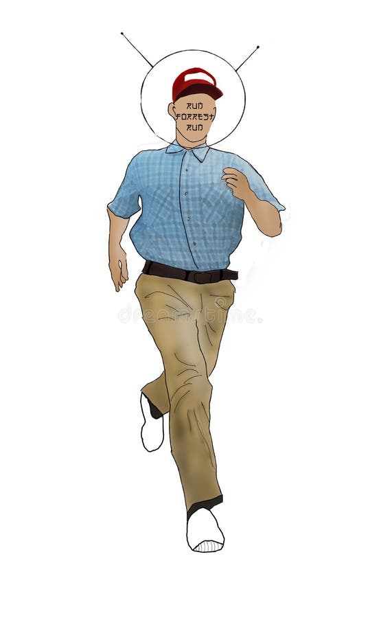 Funzionamento Forrest Run illustrazione di stock. Illustrazione di ...