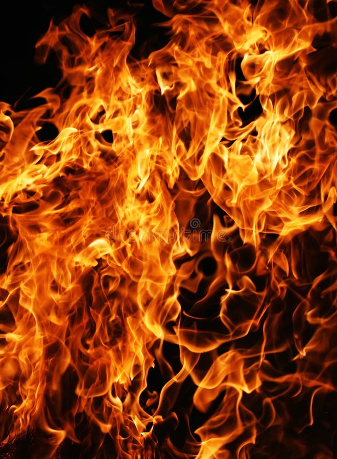 Fiamme Rosse Di Fuoco Dell'Inferno Fotografia Stock - Immagine di ...