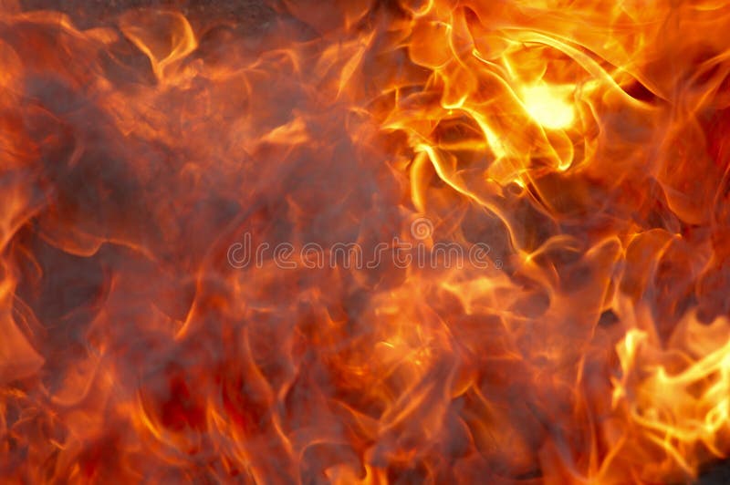 Fuoco e fumo fotografia stock. Immagine di caldo, conflagrazione - 5168282