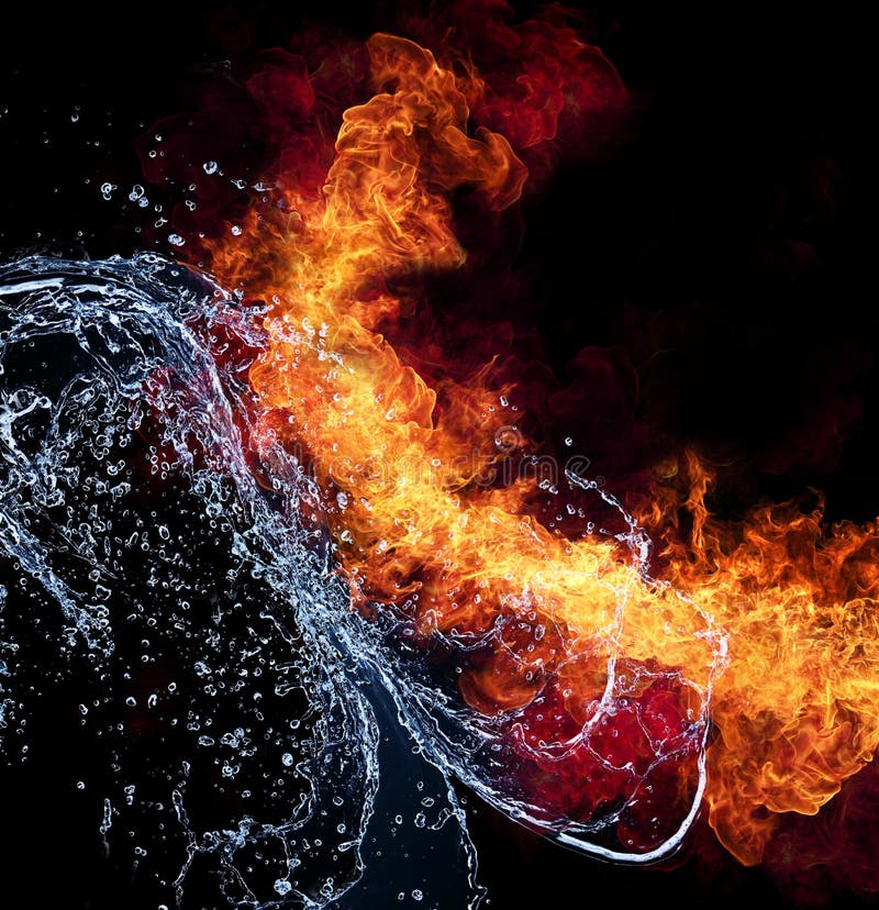 Fuoco ed acqua immagine stock. Immagine di disegno, telaio - 26708499