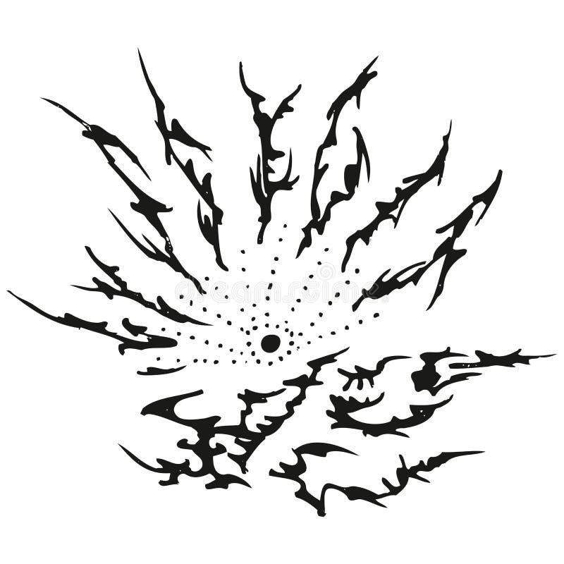 Fuoco Stilizzato Astratto Del Sole Di B&W Illustrazione Vettoriale ...