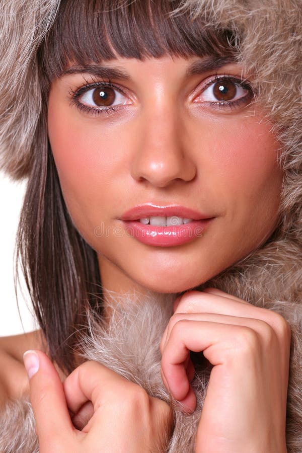 Fur stock photo. Image of fresh, alluring, closeup, face - 8495978