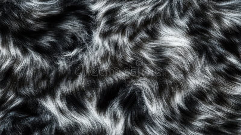 Fur Abstract Background. Black and White Colors Stock Illustration ...