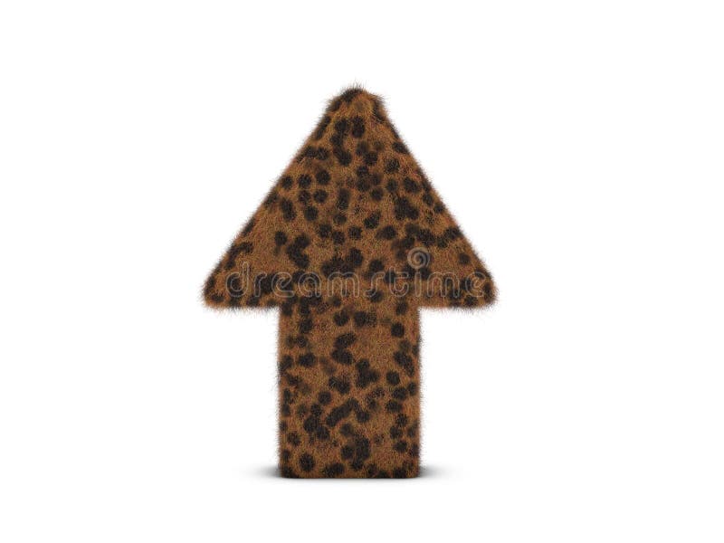 Fur arrow symbol stock illustration. Illustration of hairy - 242271751
