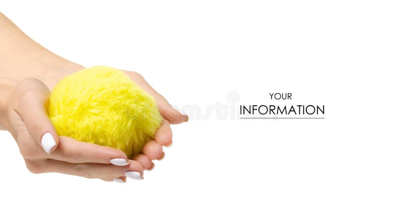 Fur Ball Yellow in Hand Pattern Stock Image - Image of design, color ...