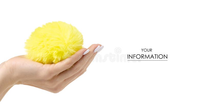 Fur Ball Yellow in Hand Pattern Stock Image - Image of blue, clothes ...