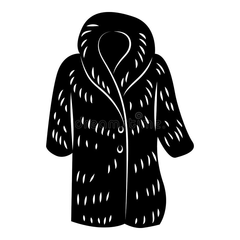 Fur Coat Icon, Simple Style Stock Vector - Illustration of modern, lady ...