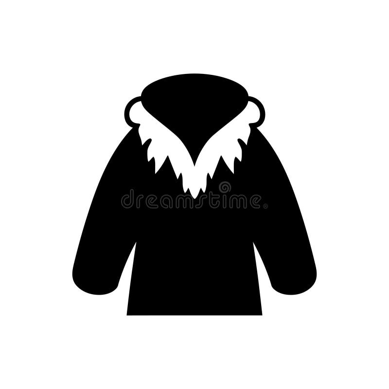 Fur coat icon stock vector. Illustration of sign, icon - 297319845
