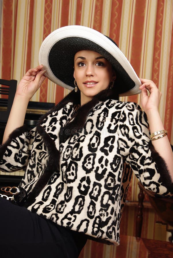 Fur collection stock image. Image of female, person, black - 33114143